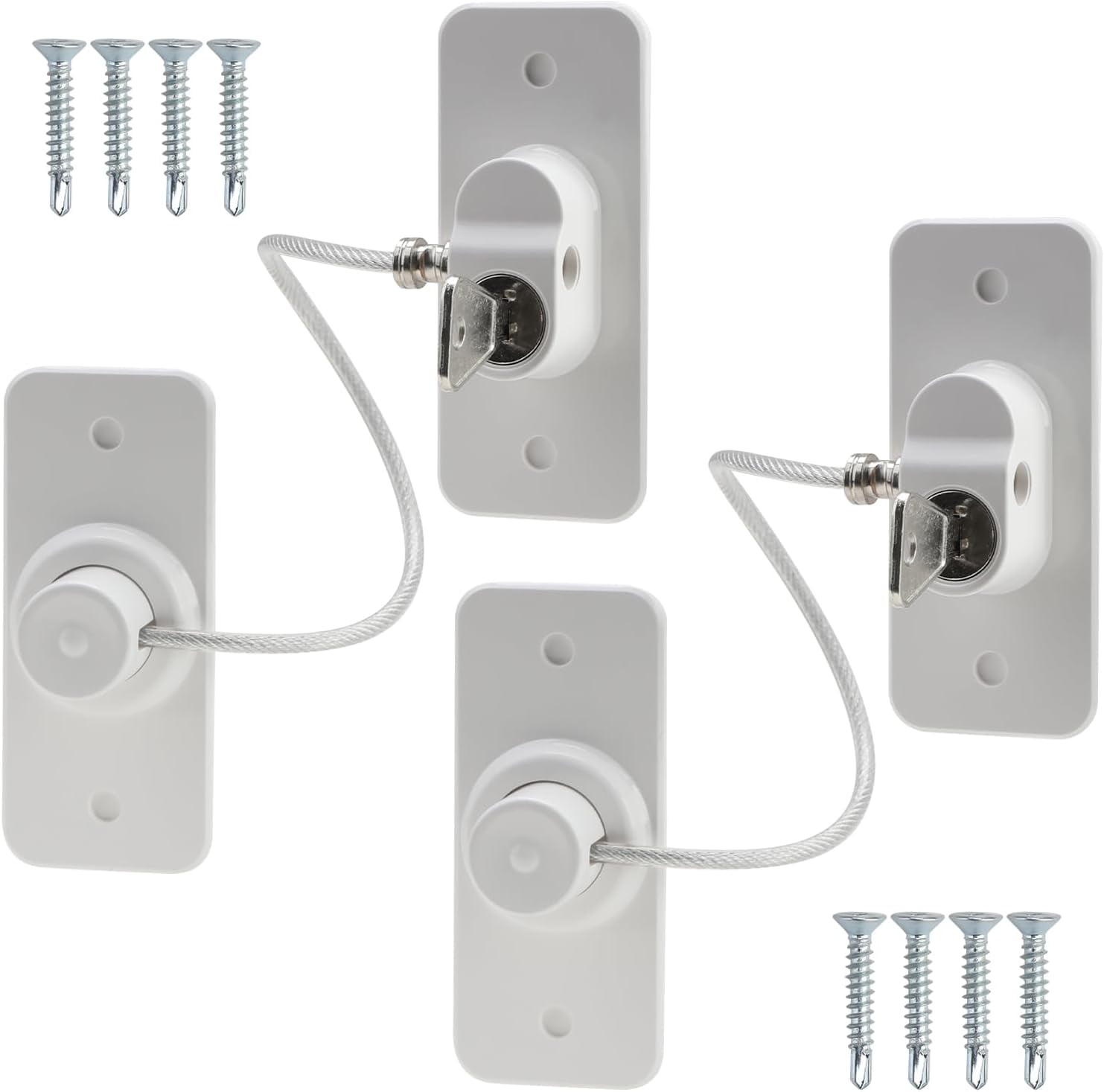 Window Locks 2 Packs Window Restrictors for Upvc No Drilling, Window ...