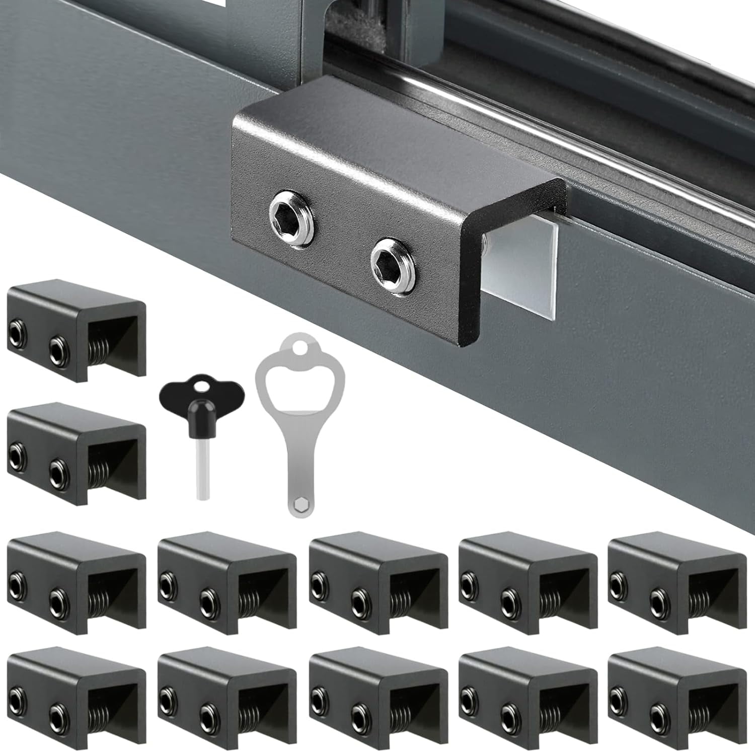 Window Locks, 4 Sets Sliding Security Window Lock with Key for Vertical ...