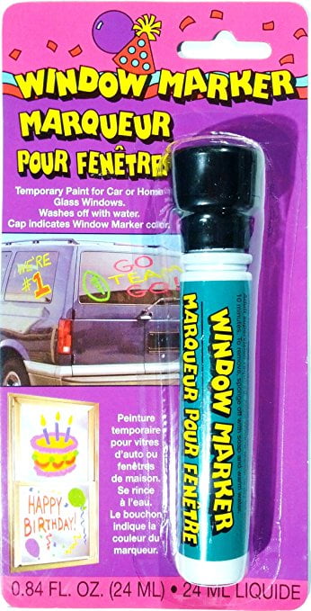 Window Marker - Black (Temporary Paint for Car or Home Windows - Washes ...