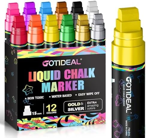 Window Markers, Jumbo Chalk Markers for Blackboard Erasable,Washable ...