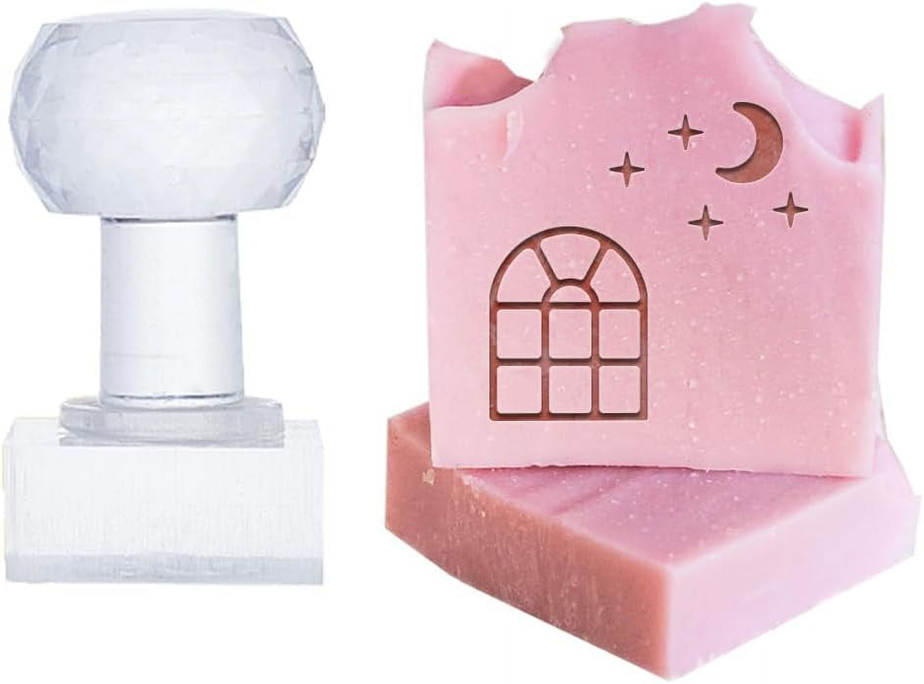 Window Moon Stamps Handmade Soap Stamp with Handle 1.38inch Square Soap ...