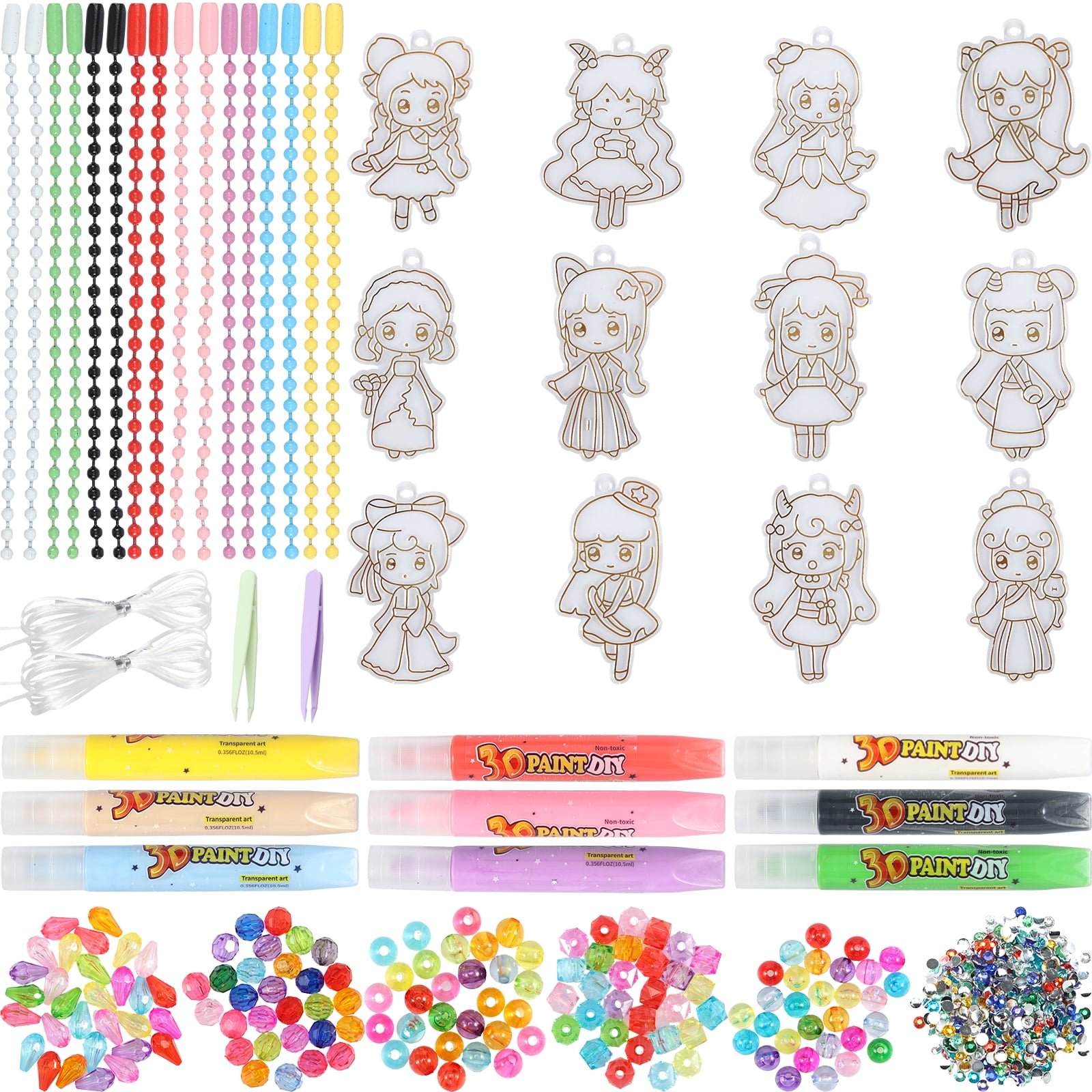 Window Paint Art Kit Window Art Suncatchers Kit Creative DIY Cartoon ...