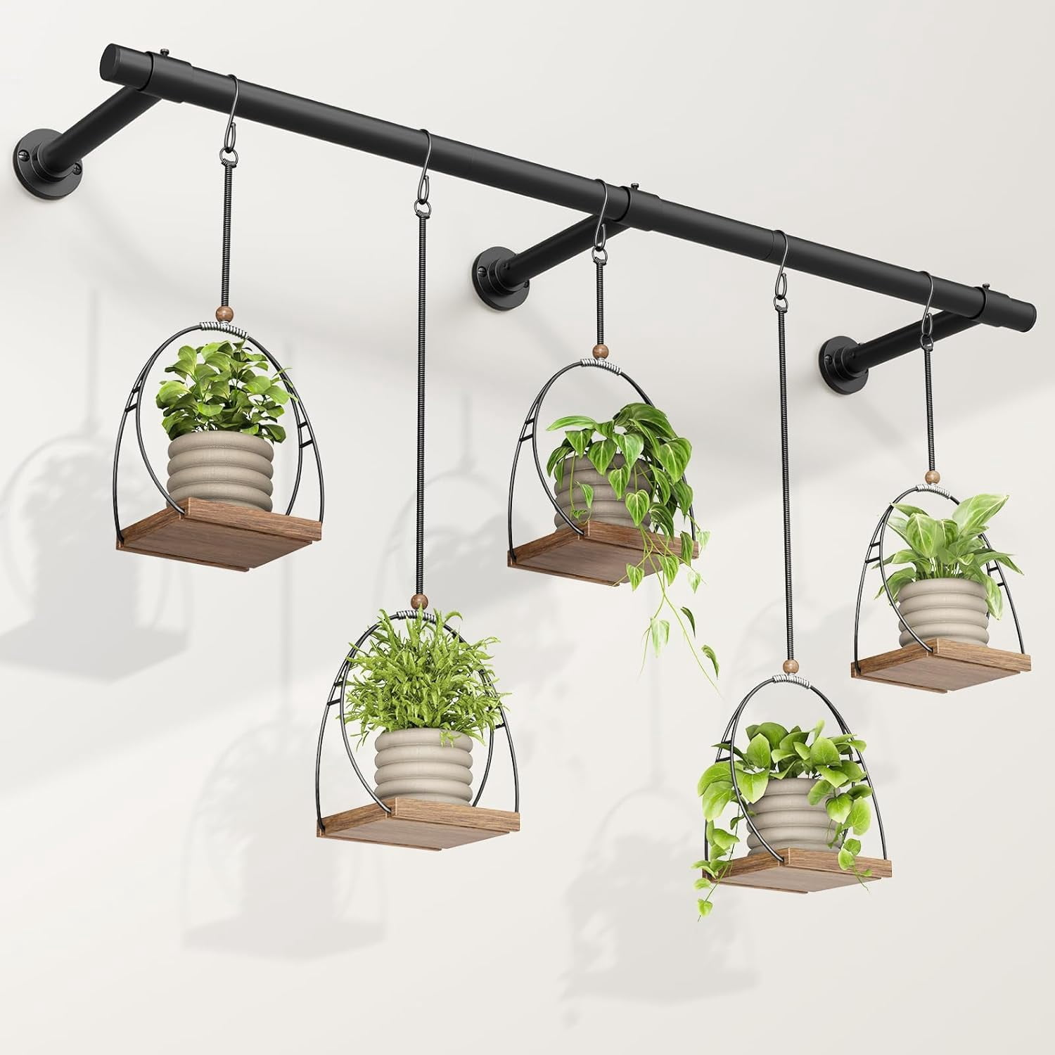 Window Plant Hanger Indoor, 64 Inch Heavy Duty Plant Hanging Rod, 1 ...