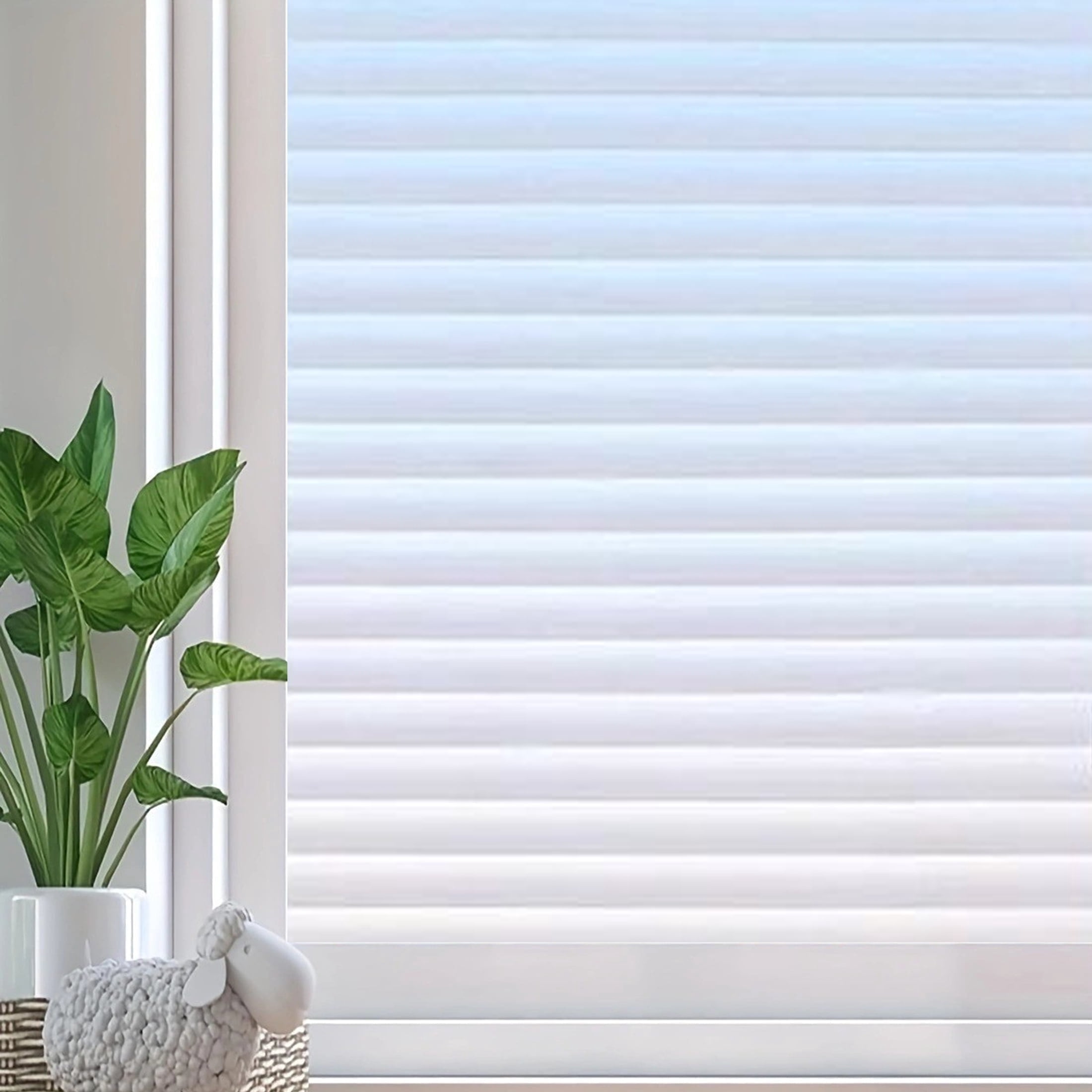 Window Privacy Film 17.7 x 118.1 Inches, Removable Frosted Glass Window ...