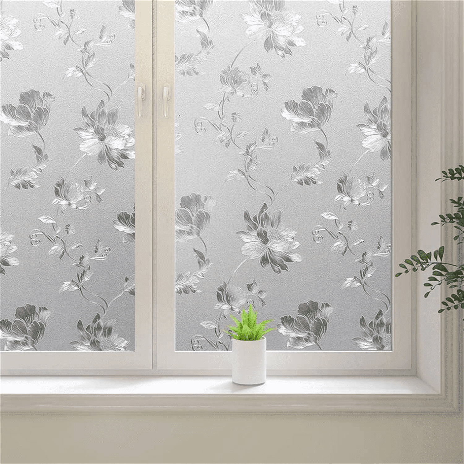 Window Privacy Film 17.7 x 78.7 Inches, Removable Frosted Glass Window ...