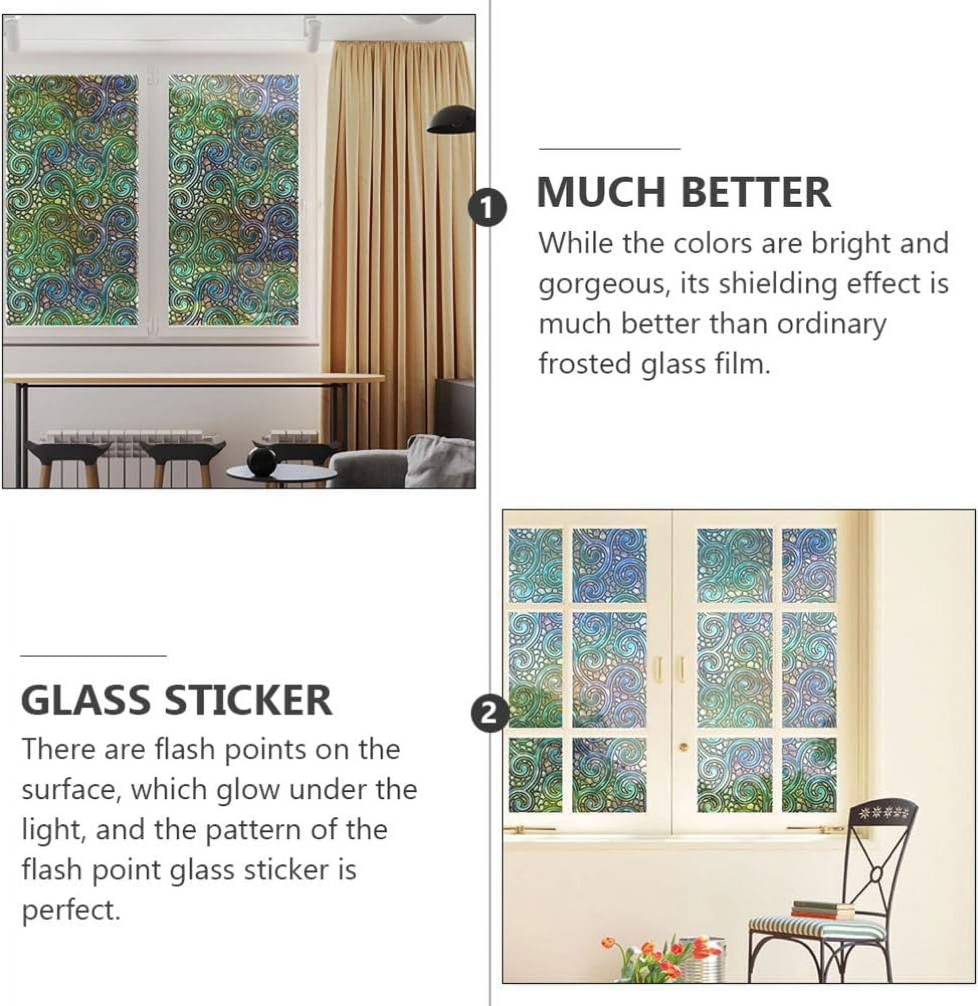 Window Privacy Film, 3D Non- Adhesive Vinyl Opaque Window Cling ...