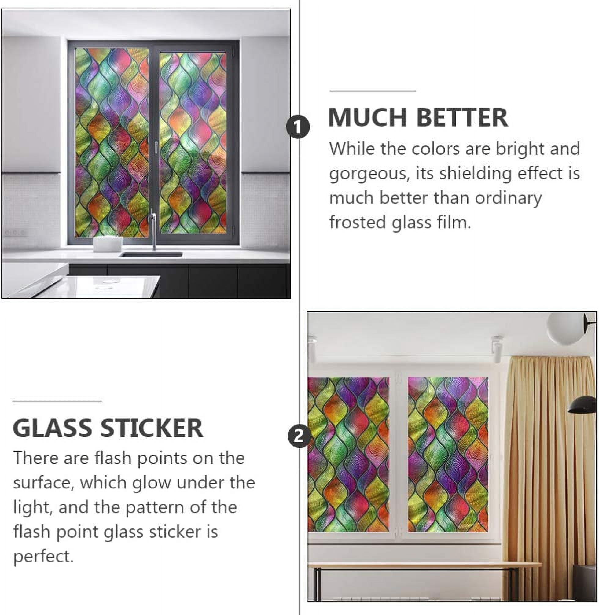 Window Privacy Film, 3D Non- Adhesive Vinyl Opaque Window Cling ...