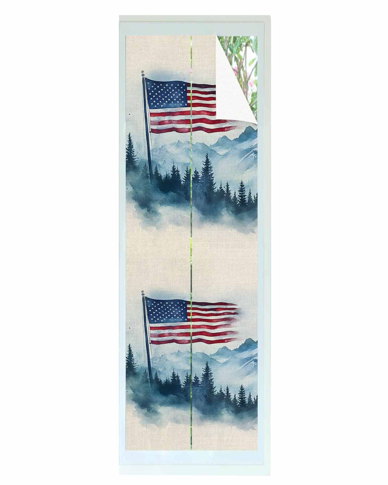 Window Privacy Film 4th of July American Flag Stained Glass Window Film ...