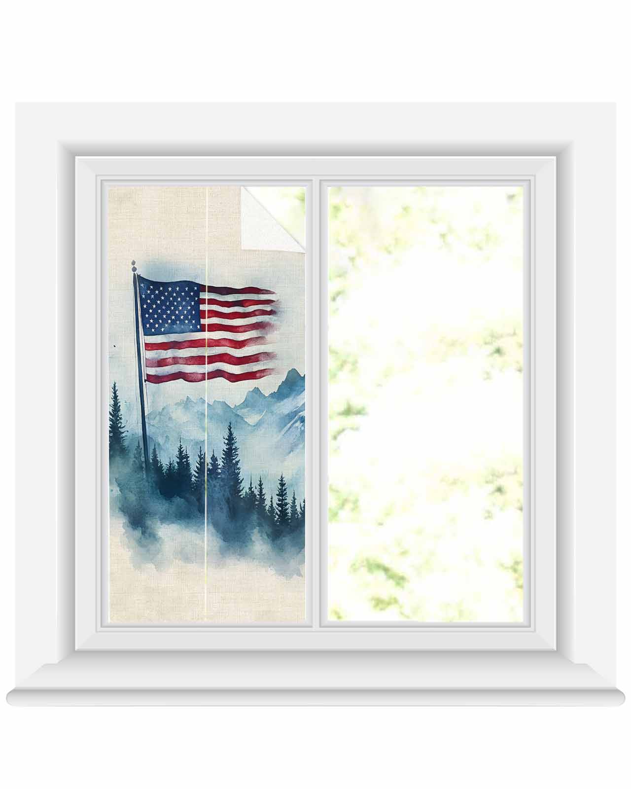 Window Privacy Film 4th of July American Flag Stained Glass Window Film ...
