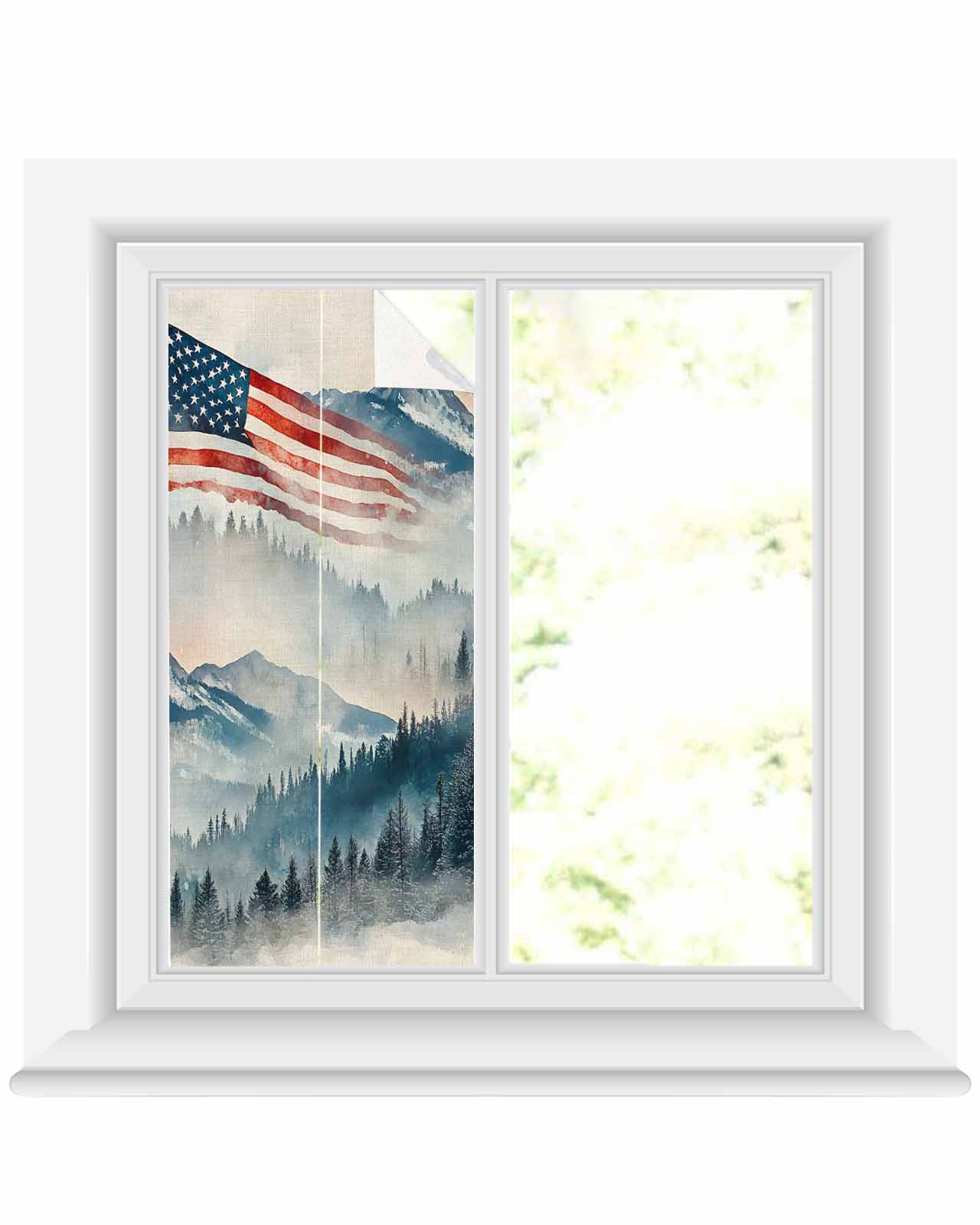 Window Privacy Film American Flag Stained Glass Window Film Decorative ...