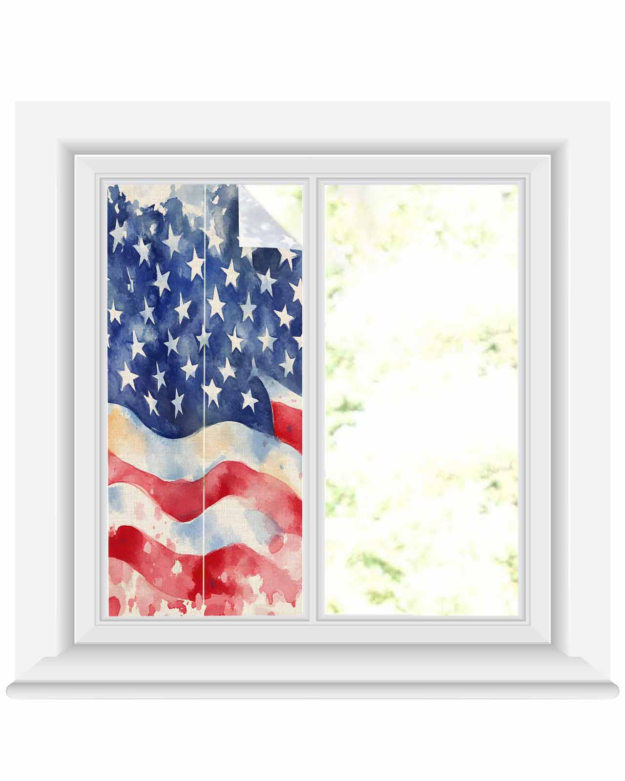 Window Privacy Film American Flag Stained Glass Window Film Decorative ...