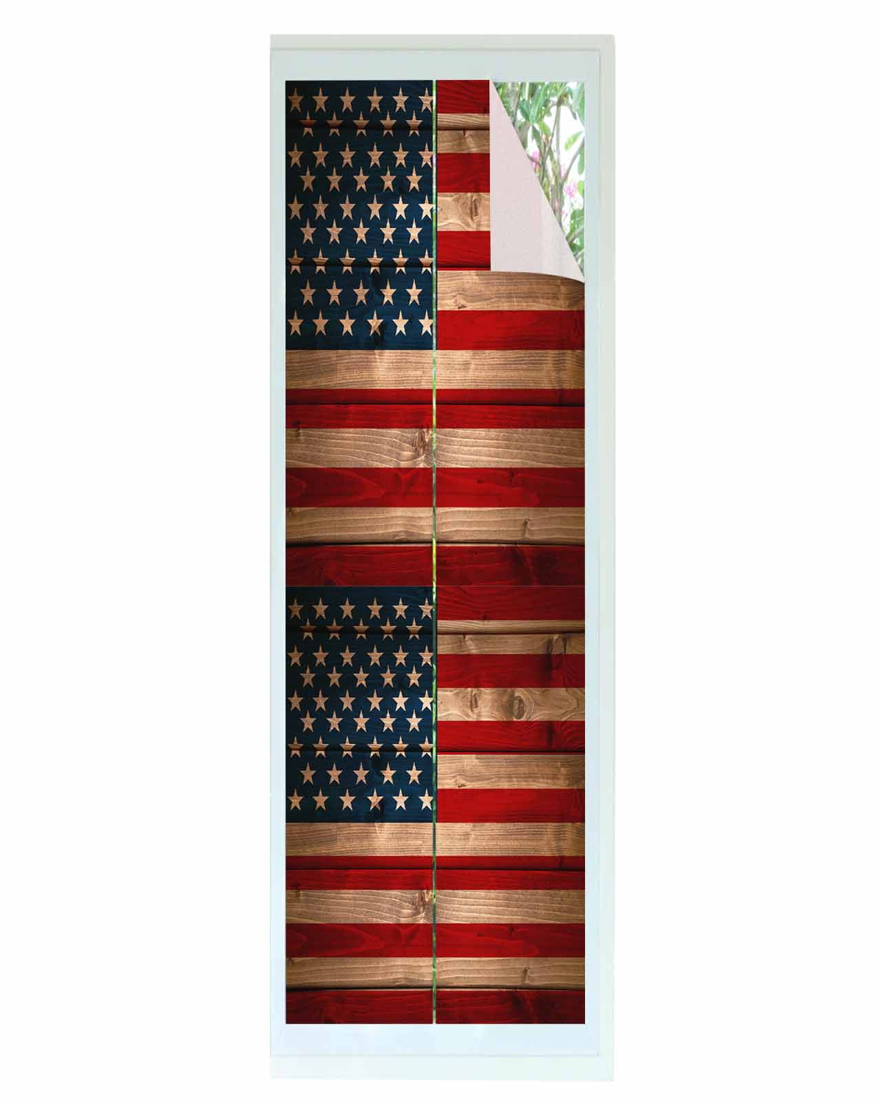 Window Privacy Film American Flag Stained Glass Window Film Decorative ...
