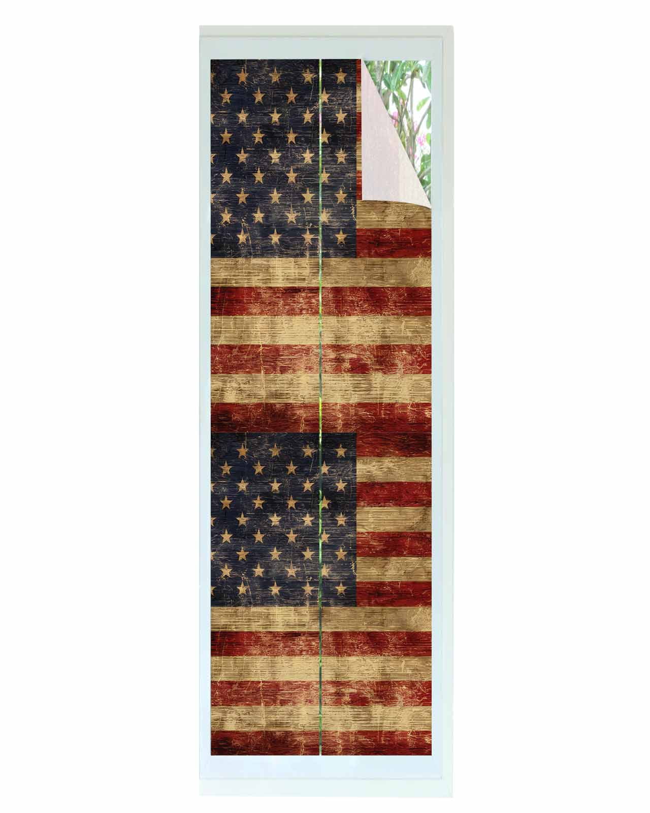 Window Privacy Film American Flag Stained Glass Window Film Decorative ...
