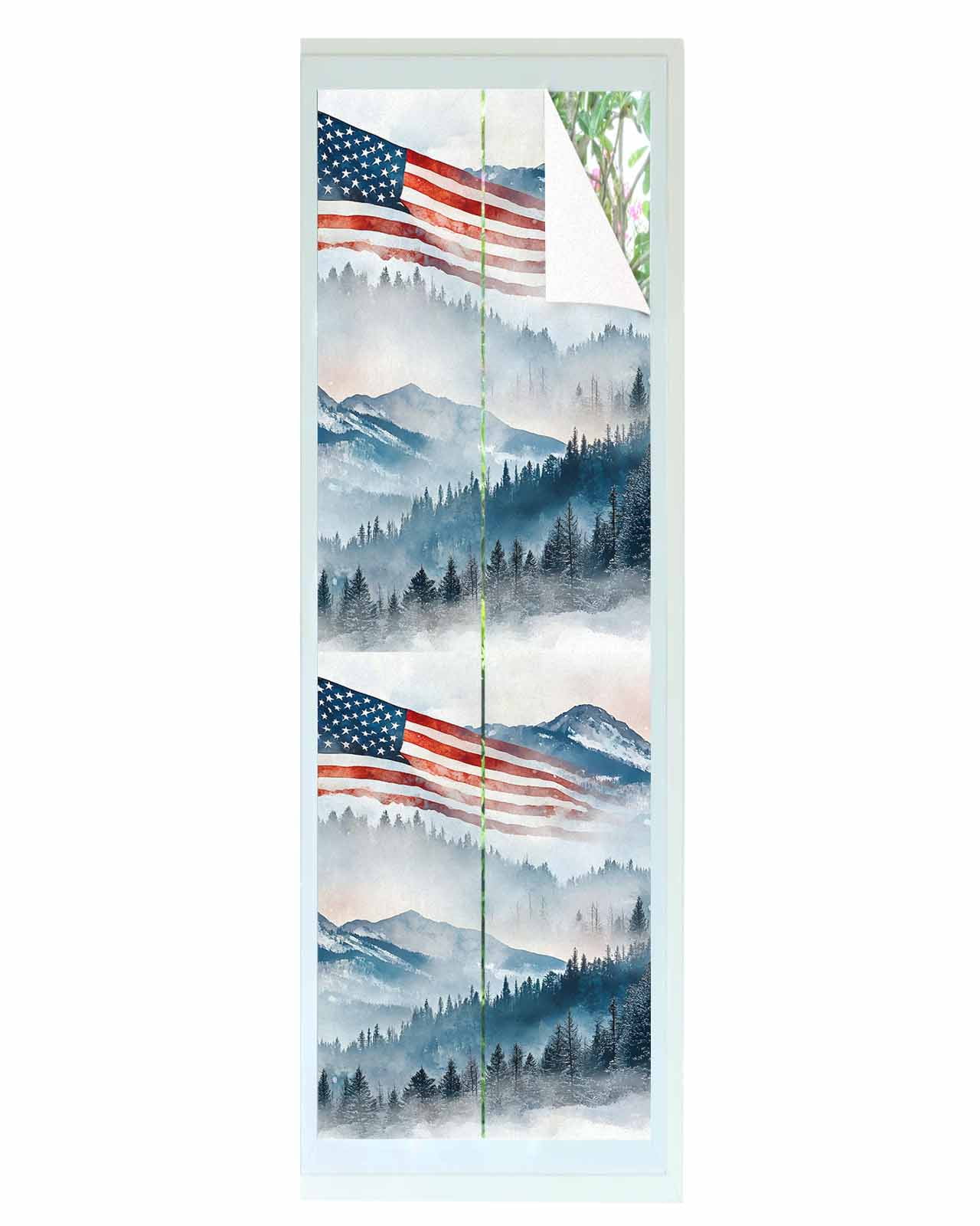 Window Privacy Film American Flag Stained Glass Window Film Decorative ...