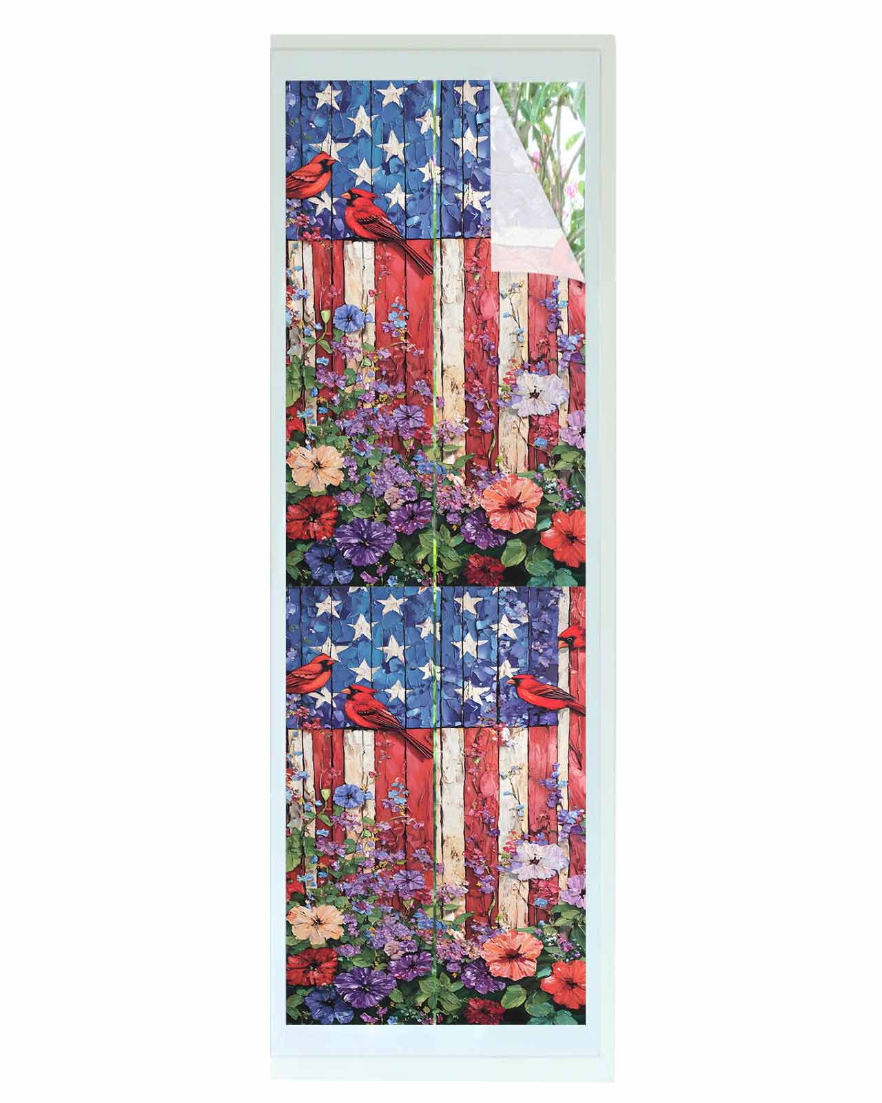 Window Privacy Film American Flag Stained Glass Window Film Decorative ...