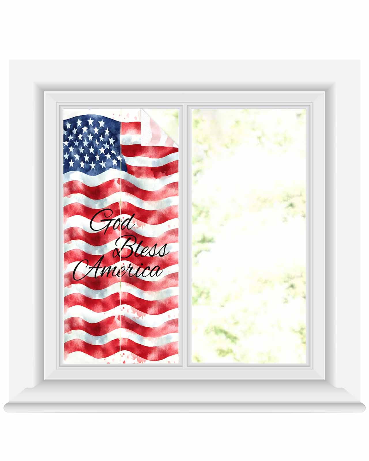 Window Privacy Film American Flag Stained Glass Window Film Decorative ...