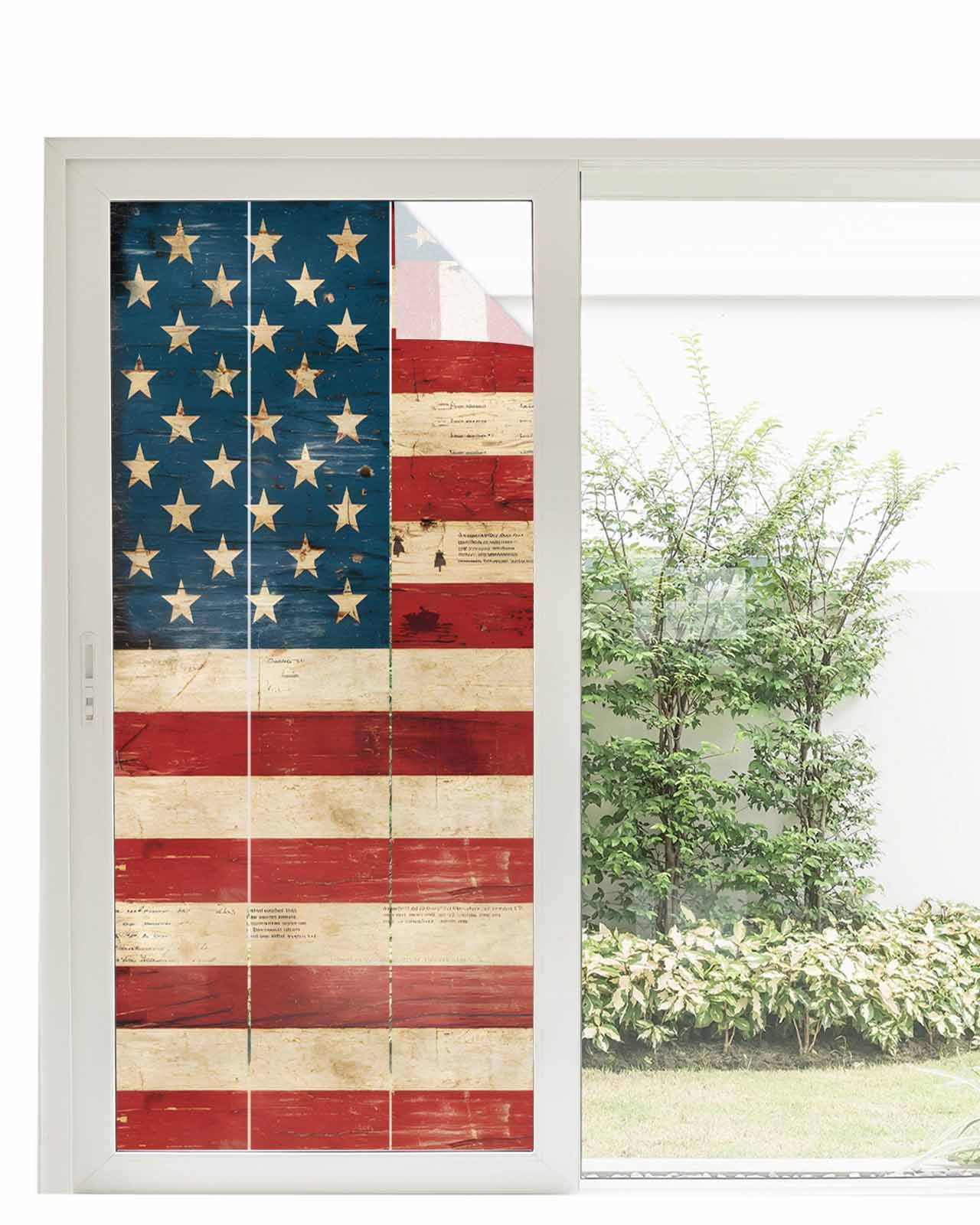 Window Privacy Film American Flag Stained Glass Window Film Decorative ...