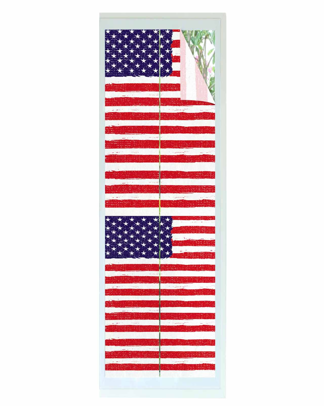 Window Privacy Film American Flag Stained Glass Window Film Decorative ...