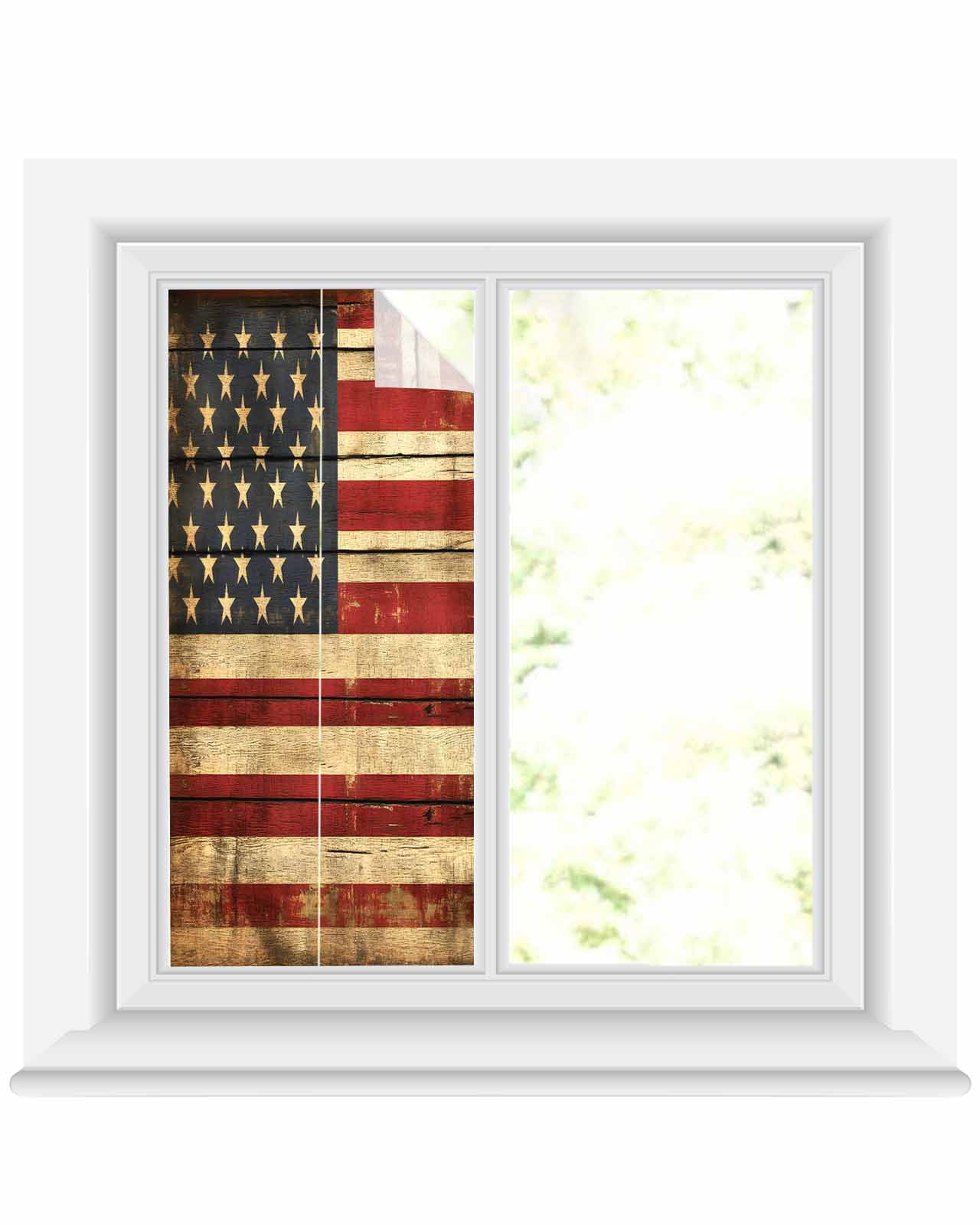 Window Privacy Film American Flag Stained Glass Window Film Decorative ...