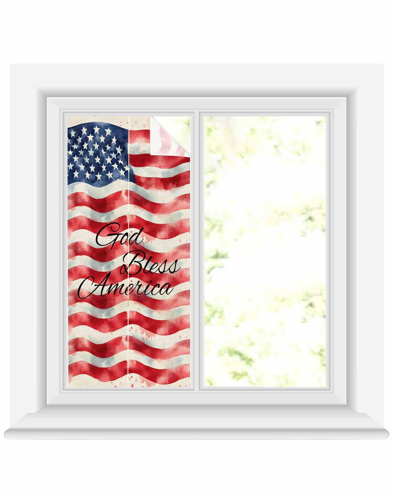 Window Privacy Film American Flag Stained Glass Window Film Decorative ...