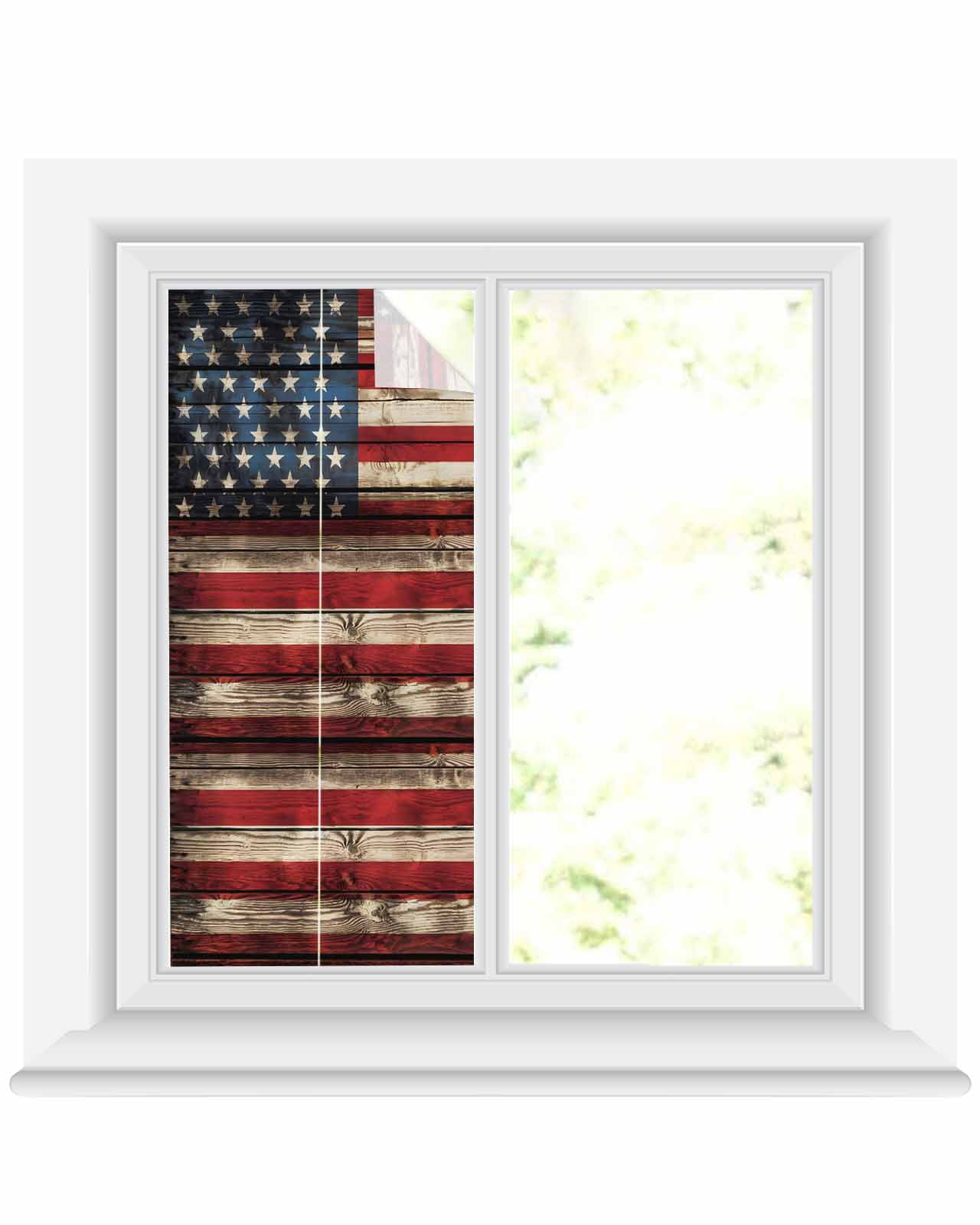 Window Privacy Film American Flag Stained Glass Window Film Decorative ...