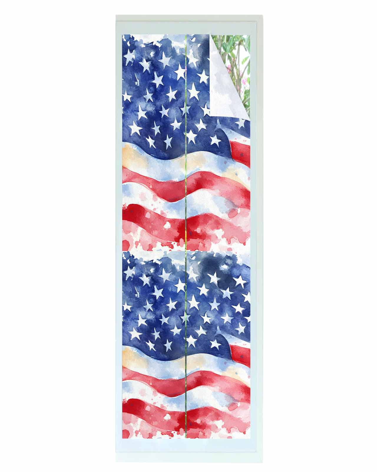 Window Privacy Film American Flag Stained Glass Window Film Decorative ...