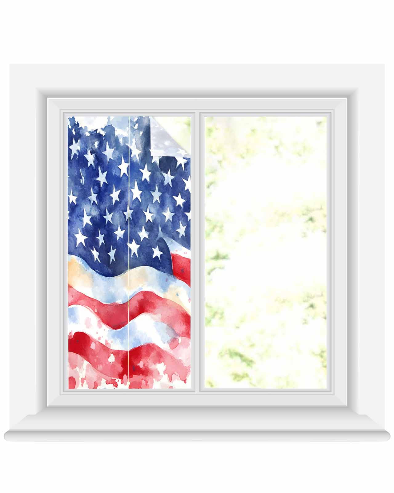 Window Privacy Film American Flag Stained Glass Window Film Decorative ...