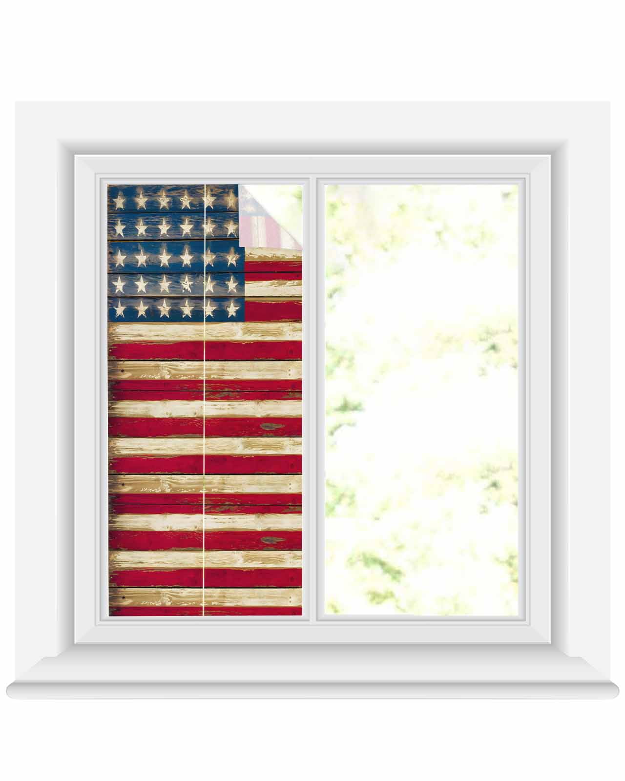 Window Privacy Film American Flag Vintage Stained Glass Window Film ...