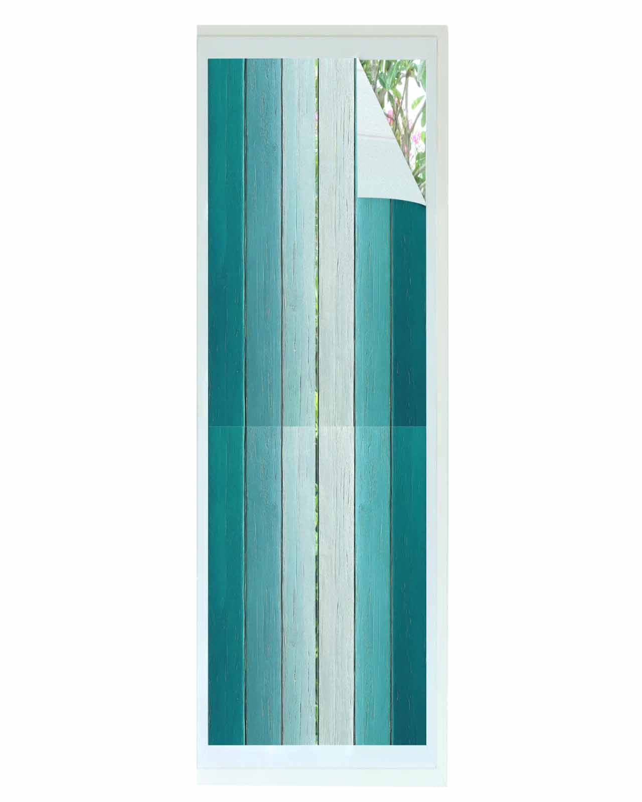 Window Privacy Film Aqua Ombre Stained Glass Window Film Decorative Sun ...