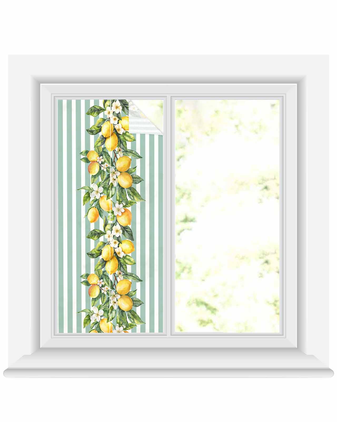 Window Privacy Film Aqua Stripes Lemon Stained Glass Window Film ...