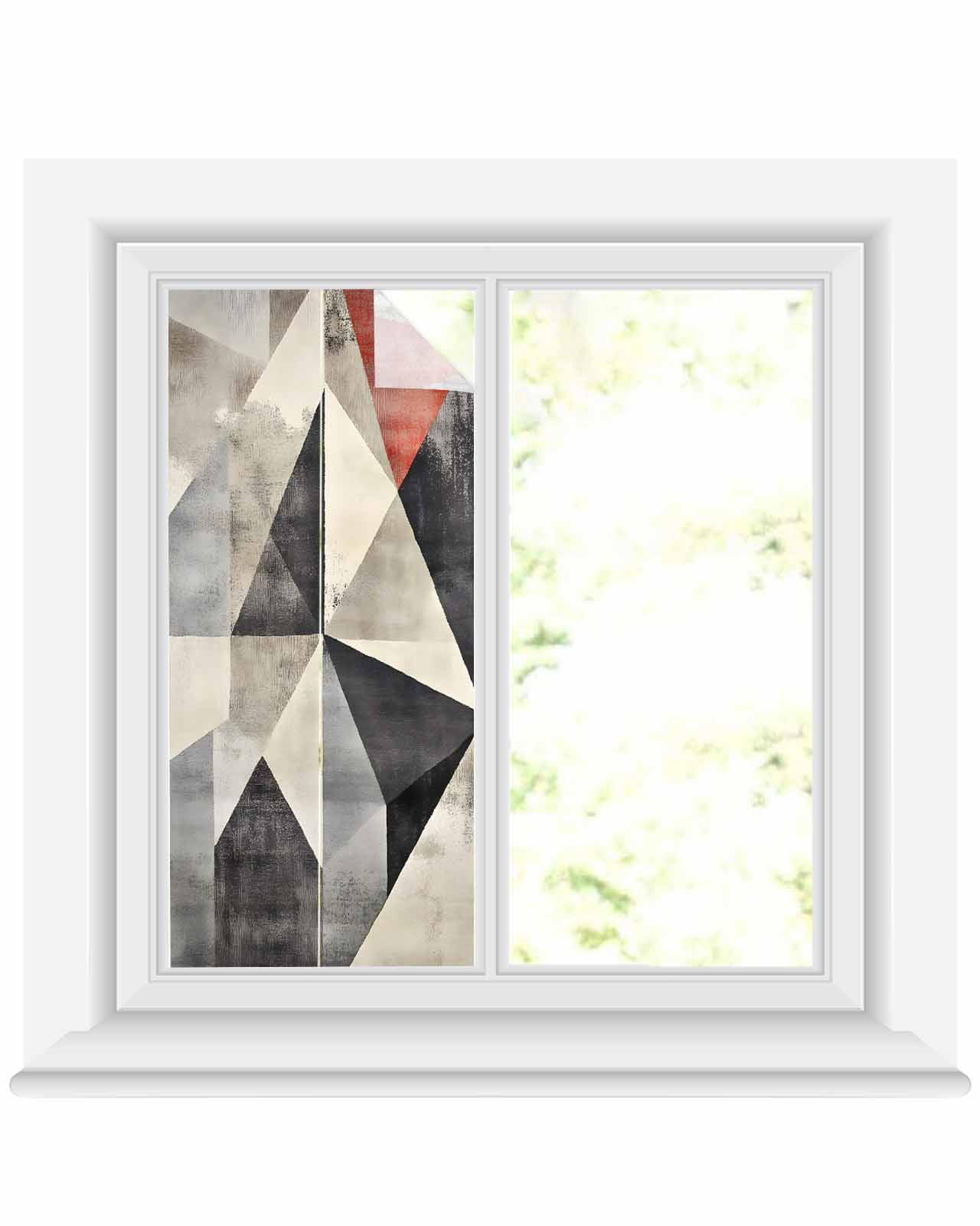 Window Privacy Film Black Beige Rhombus Stained Glass Window Film ...