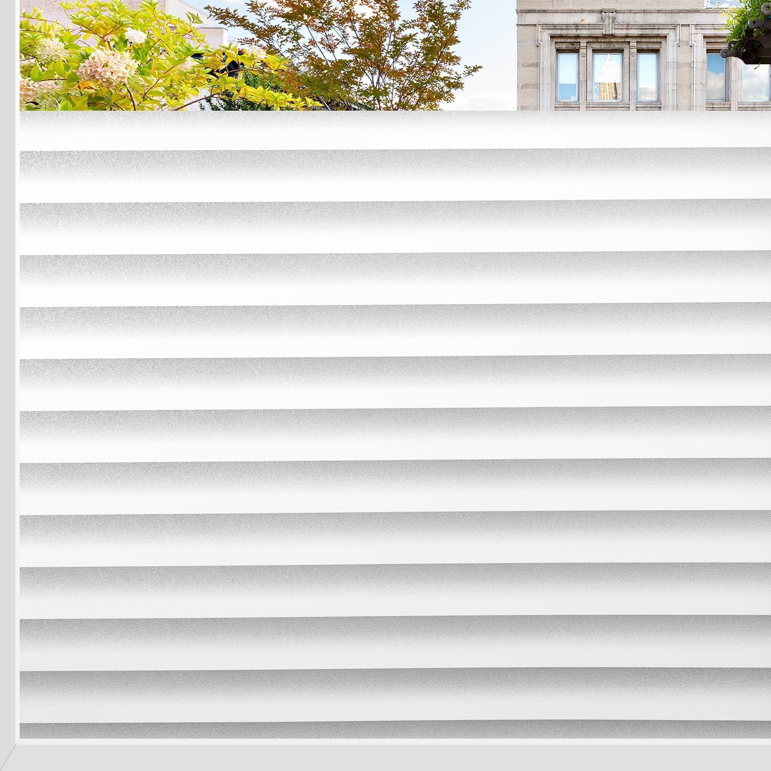 Window Privacy Film Blinds Type UV Protection Non-Adhesive Static Film ...