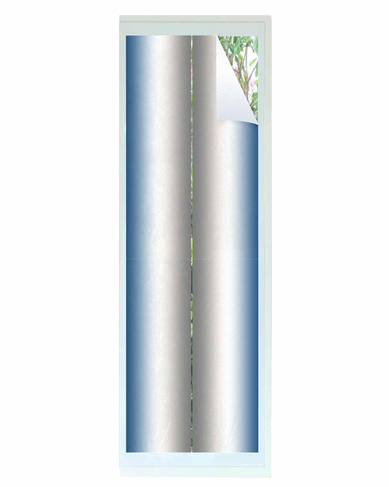 Window Privacy Film Blue Grey Stained Glass Window Film Decorative Sun ...