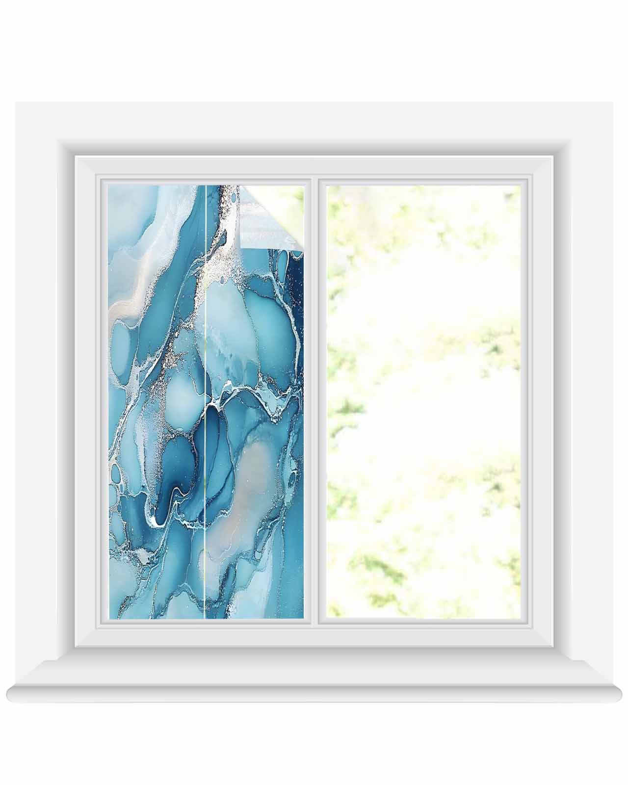 Window Privacy Film Blue Marble Abstract Stained Glass Window Film ...