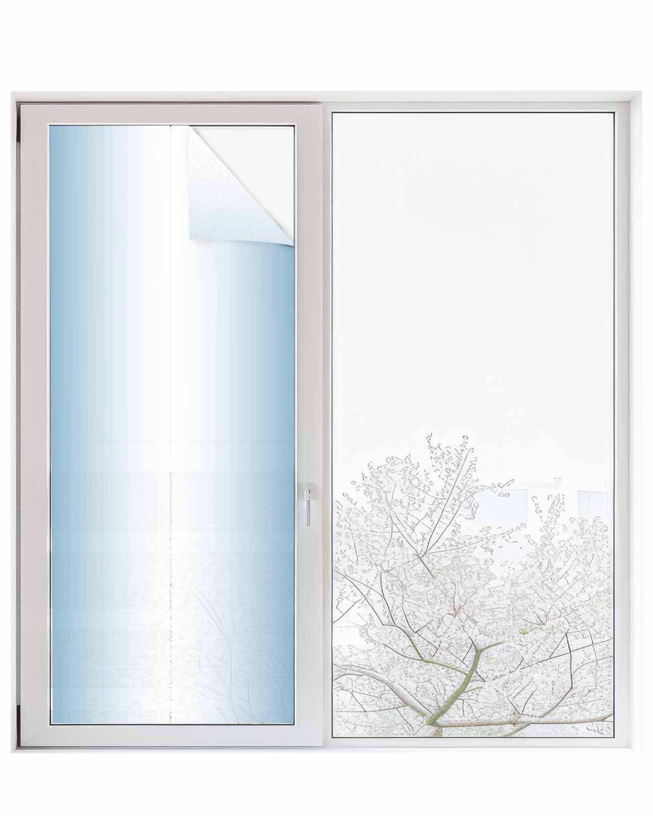 Window Privacy Film, Blue Ombre UV Sun Blocking Window Tint Film Heat ...