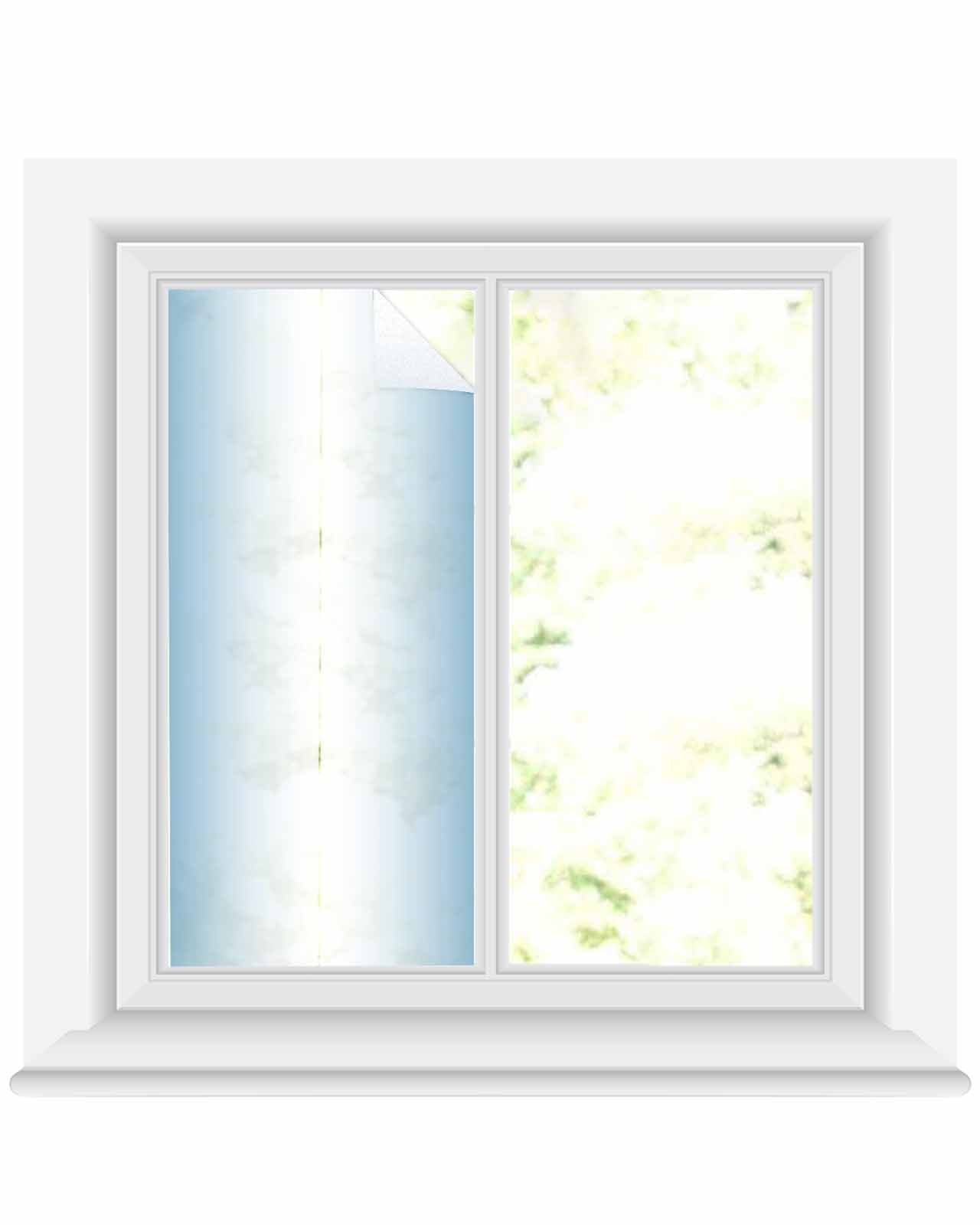 Window Privacy Film, Blue Ombre UV Sun Blocking Window Tint Film Heat ...
