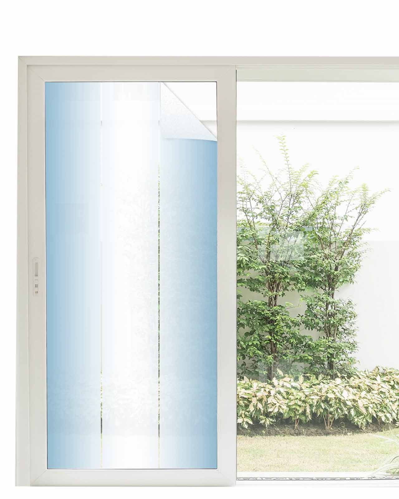 Window Privacy Film, Blue Ombre UV Sun Blocking Window Tint Film Heat ...