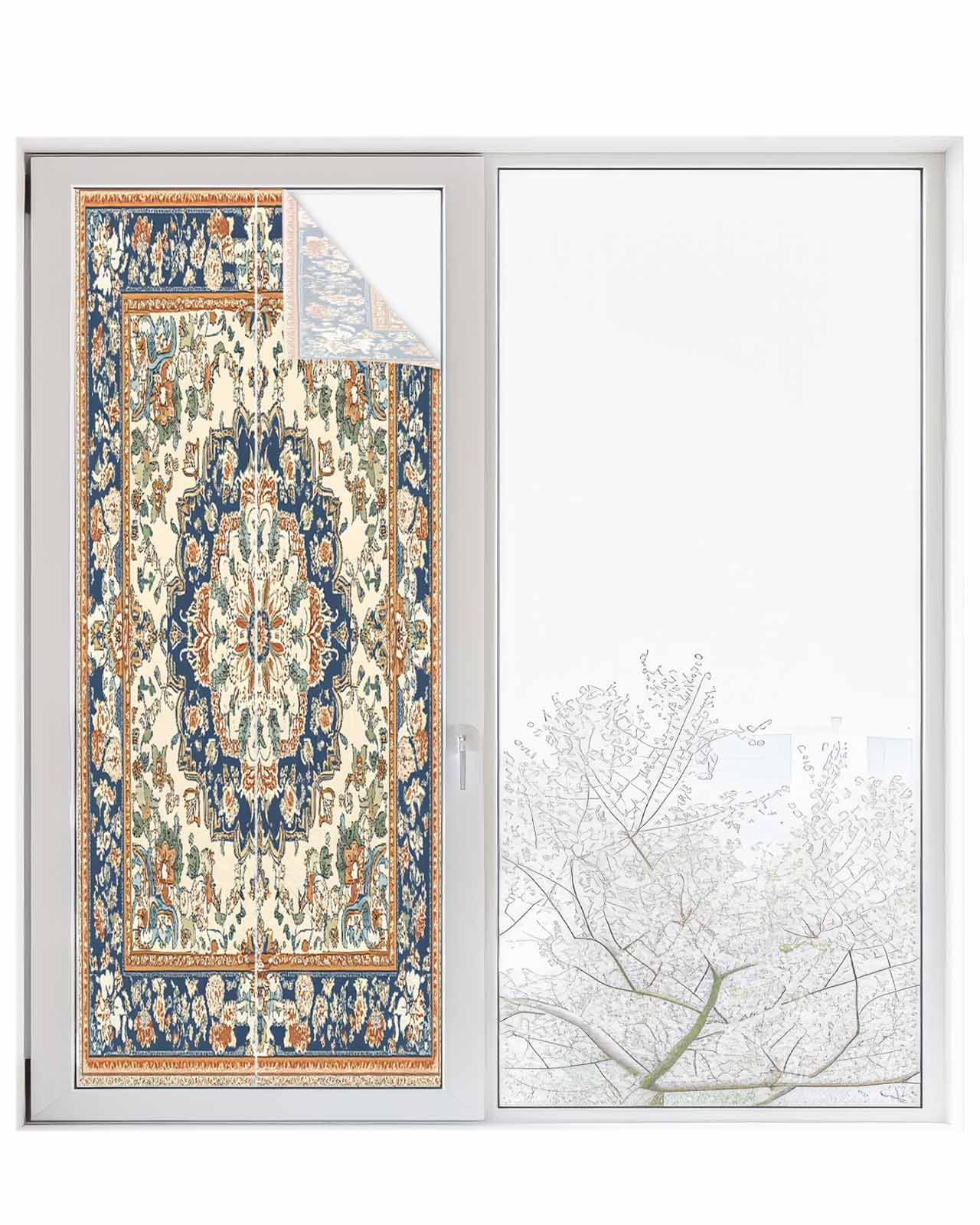 Window Privacy Film Boho Southwestern Stained Glass Window Film ...