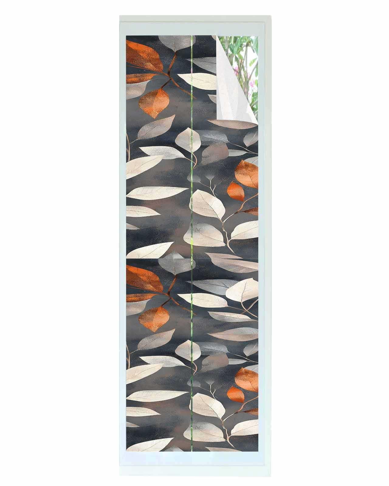 Window Privacy Film Botanical Leaves Stained Glass Window Film ...