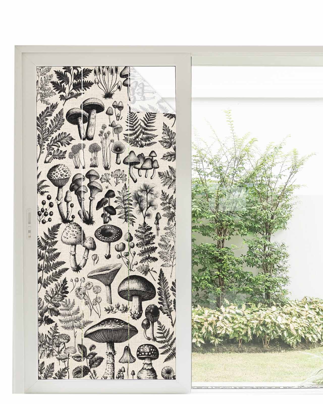Window Privacy Film Botanical Stained Glass Window Film Decorative Sun ...