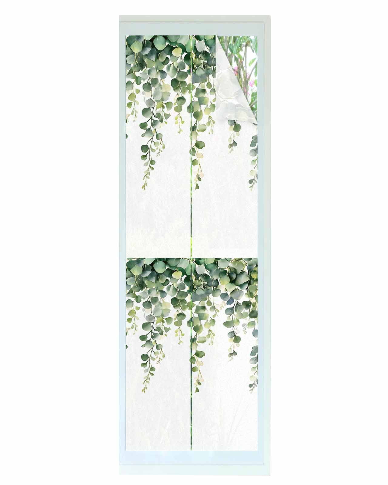 Window Privacy Film Botanical Vines Stained Glass Window Film ...