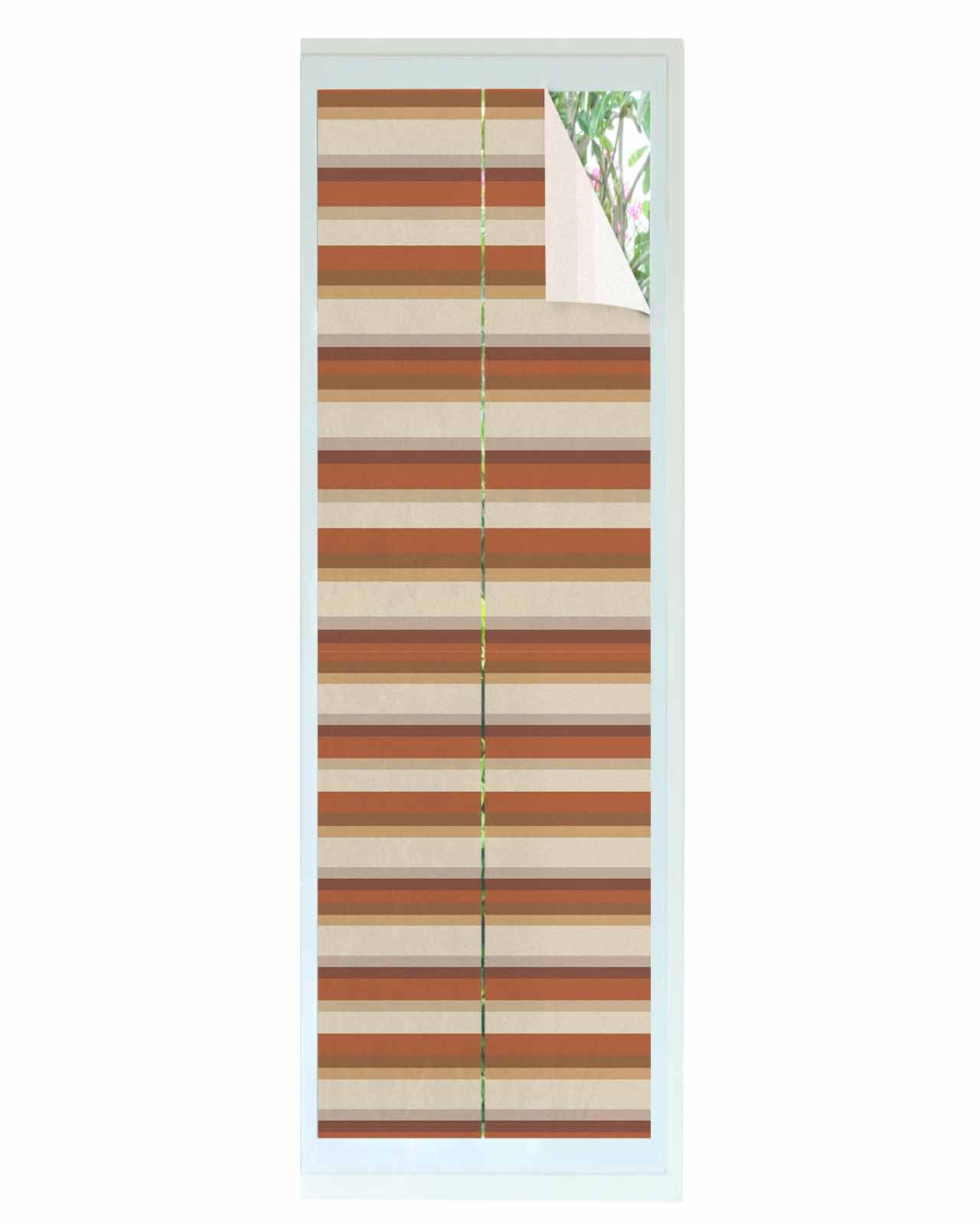 Window Privacy Film Brown Beige Stained Glass Window Film Decorative ...