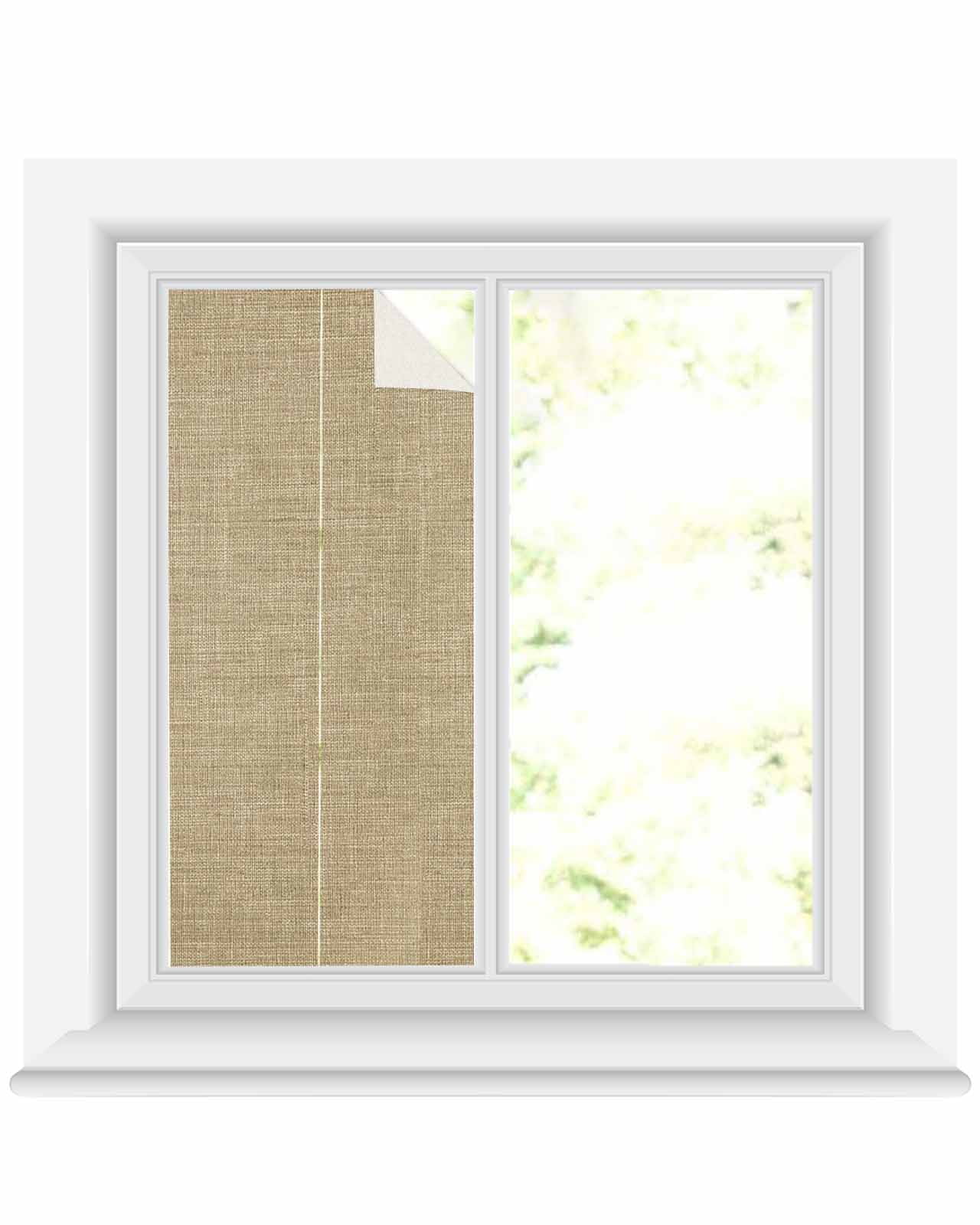 Window Privacy Film Brown Farmhouse Stained Glass Window Film ...