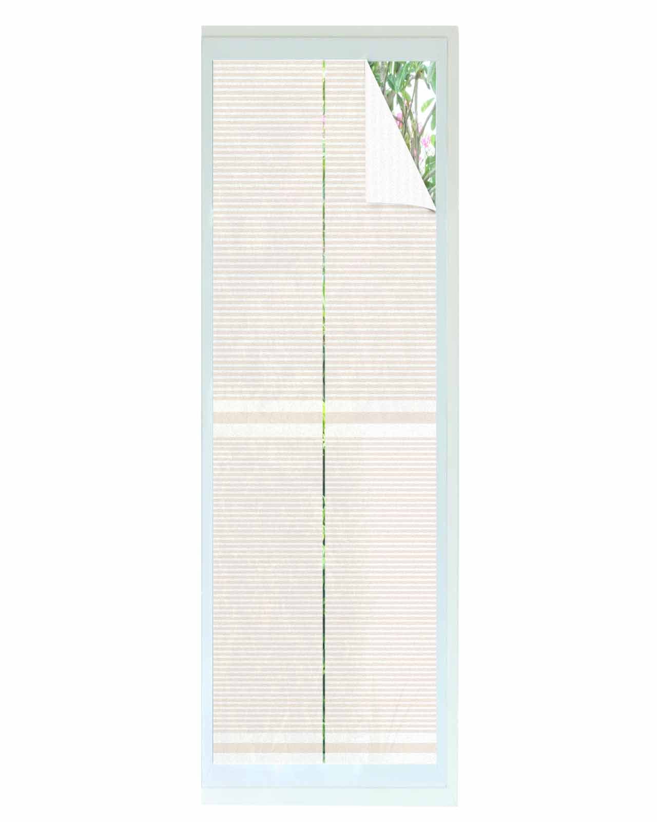 Window Privacy Film,Brown White Striped UV Sun Blocking Window Tint ...