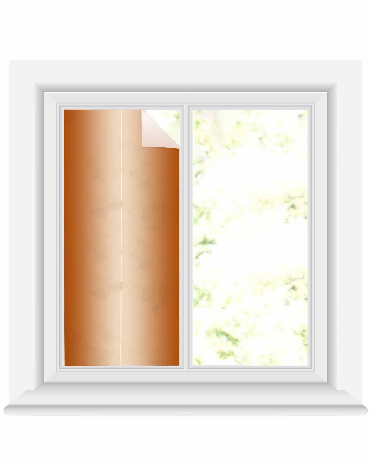 Window Privacy Film, Burnt Orange Ombre UV Sun Blocking Window Tint ...