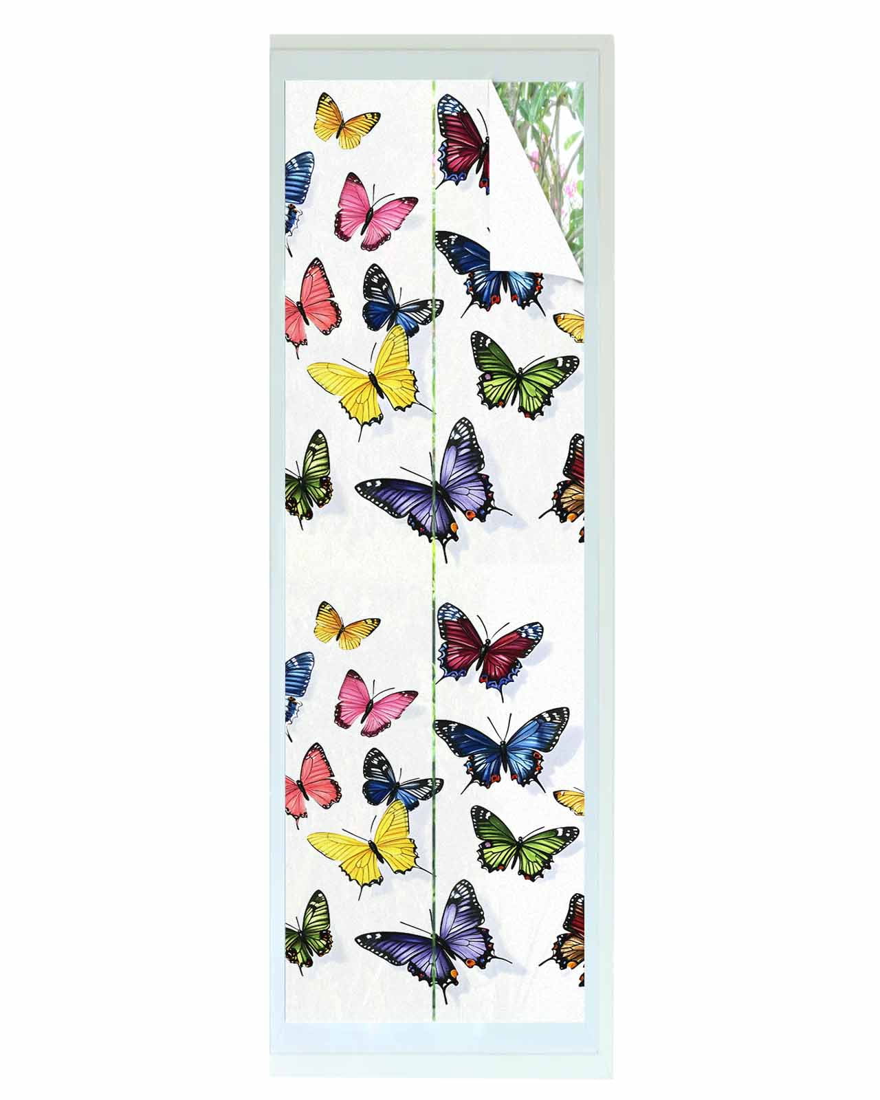 Window Privacy Film Butterfly Print Stained Glass Window Film ...