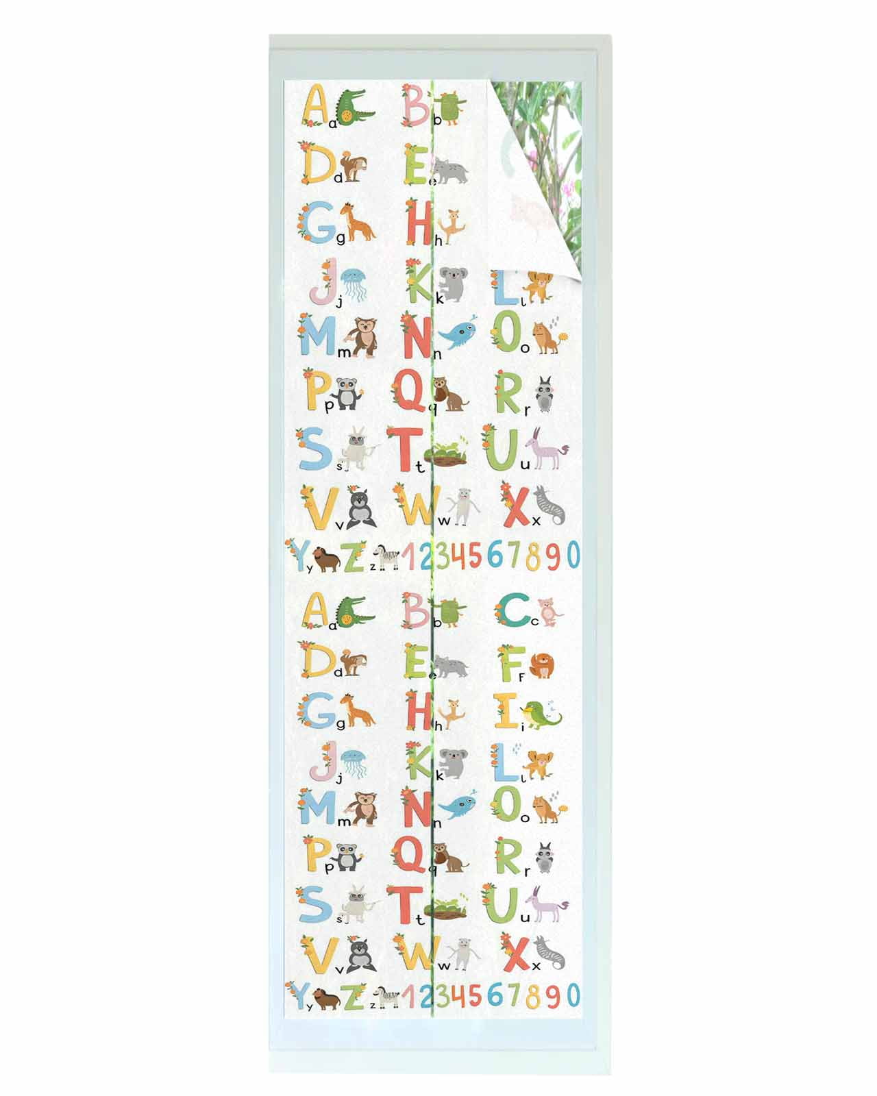 Window Privacy Film Children's Alphabet Stained Glass Window Film ...