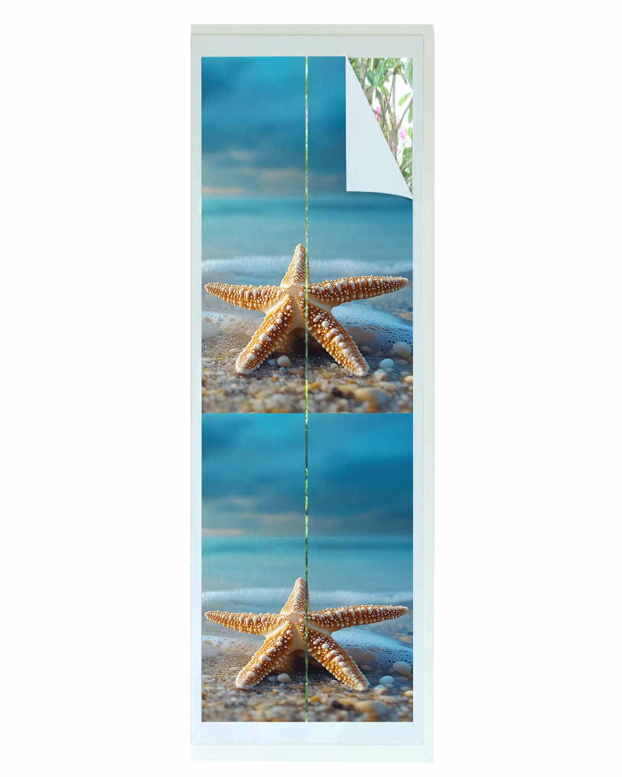 Window Privacy Film Coastal Starfish Stained Glass Window Film ...