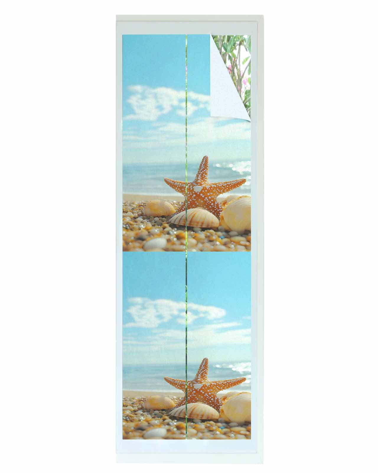 Window Privacy Film Coastal Starfish Stained Glass Window Film ...
