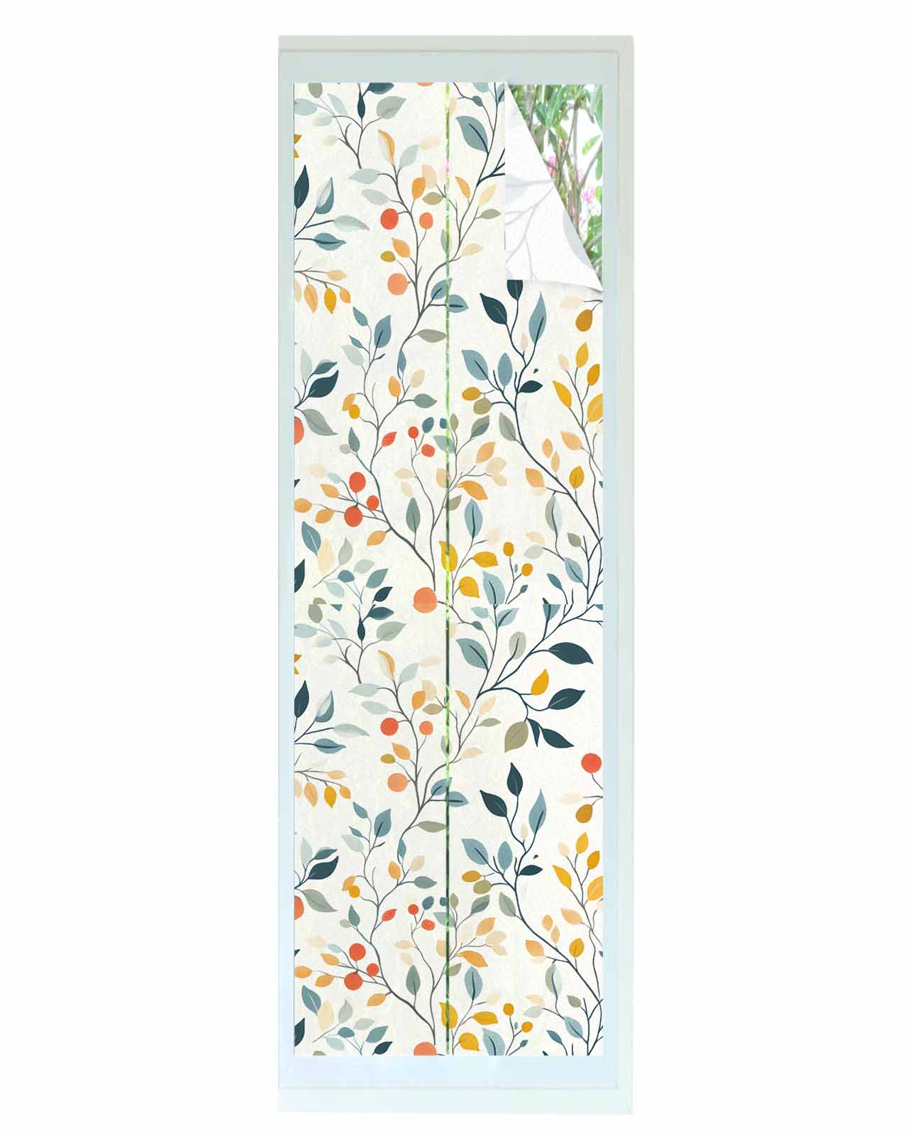Window Privacy Film Colorful Botanical Spring Stained Glass Window Film ...